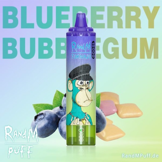 RandM Tornado Jednorazowy e-papieros 15000 Buchów o smaku BLUEBERRY ...